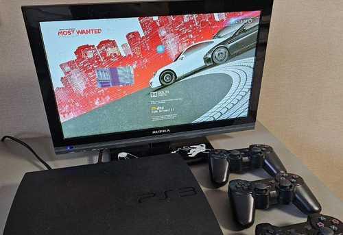 Sony Playstation 3 slim прошитая 320гб 45игр