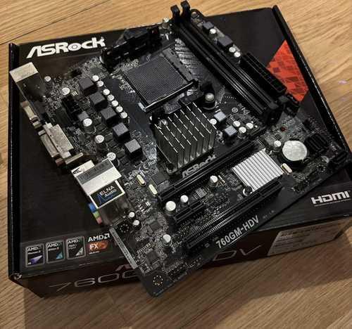 Мат плата AM3  Asrock 760GM-HDV