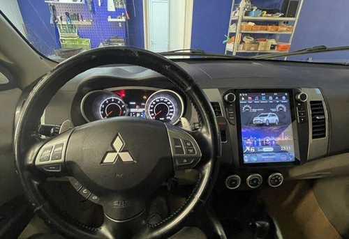 Магнитолы Android в стиле Tesla на Mitsubishi