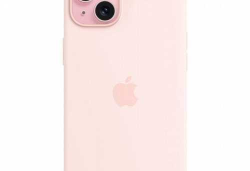 Чехол силиконовый для iPhone 15 Plus (Light Pink)