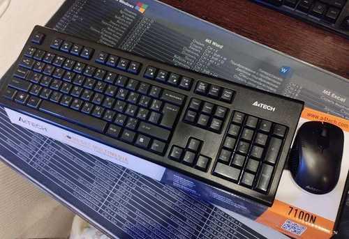 Беспроводная клавиатура и мышь A4Tech 7100n