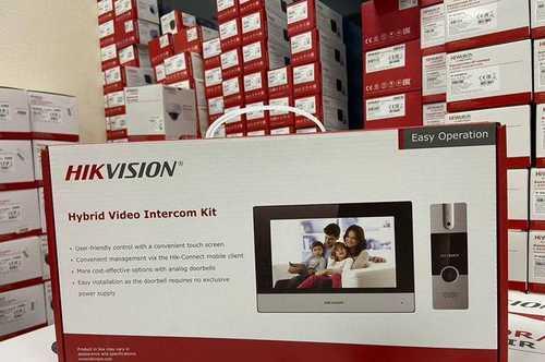 Комплект гибридной домофонии Hikvision DS-KIS302-P