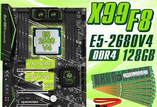 Комплект x99 F8 + 2680v4 + 128гб DDR4