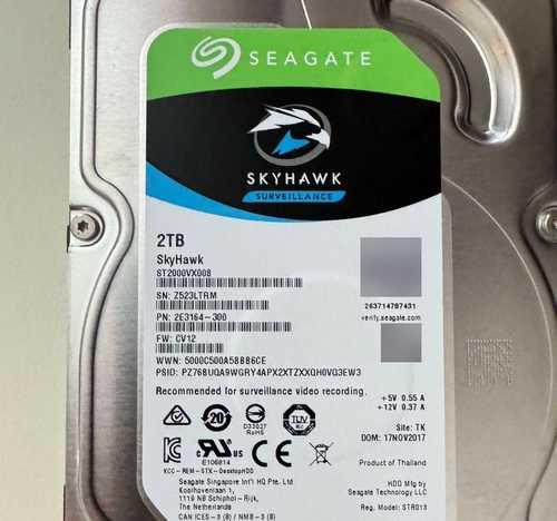 Seagate skyhawk 2 tb на запчасти