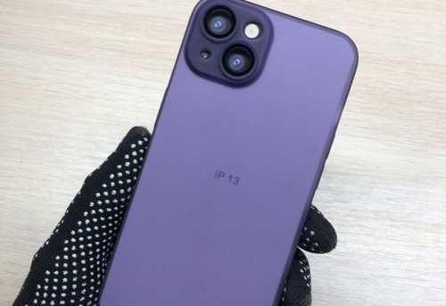 Чехол на iPhone 13 ультратонкий фиолетовый матовый