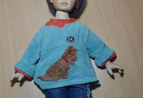 Винтаж фарфоровая кукла мальчик Германия 50 см