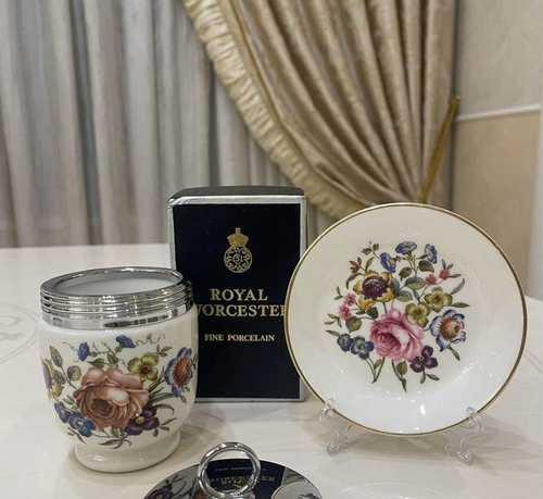 Коддлер 2 яйца + тарелочки. Royal Worcester Англия