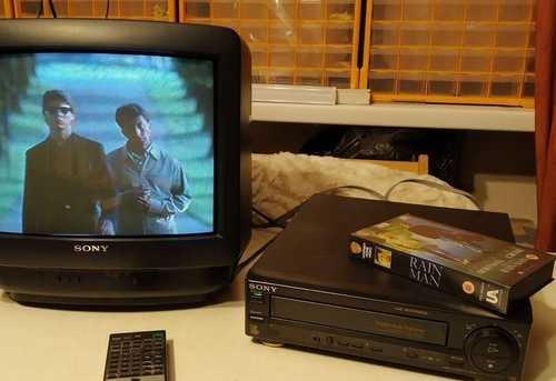 Sony Trinitron и видеомагнитофон