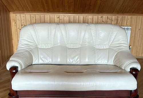 Кожаный диван бу раскладной