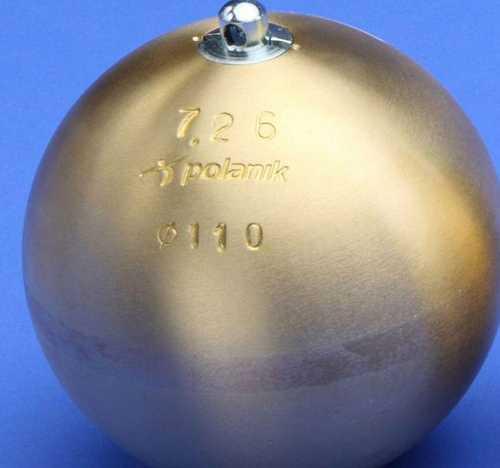 Молот соревновательный 5,45 кг, диам. 110 мм, латунь Polanik PM-5,45/110-М