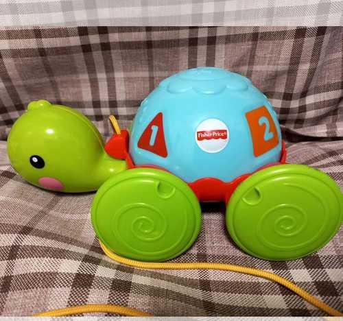 Каталка обучающая игрушка черепашка fisher price