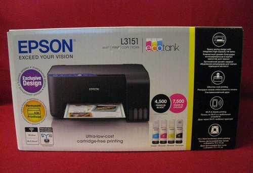 Принтер,копир,сканер,wi-fi "Epson L3151" новый