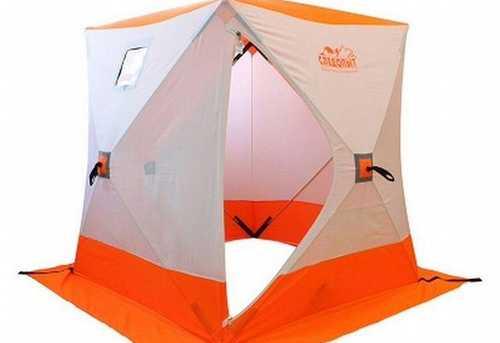 Палатка зимняя Куб следопыт 3-местная, бело-оранже