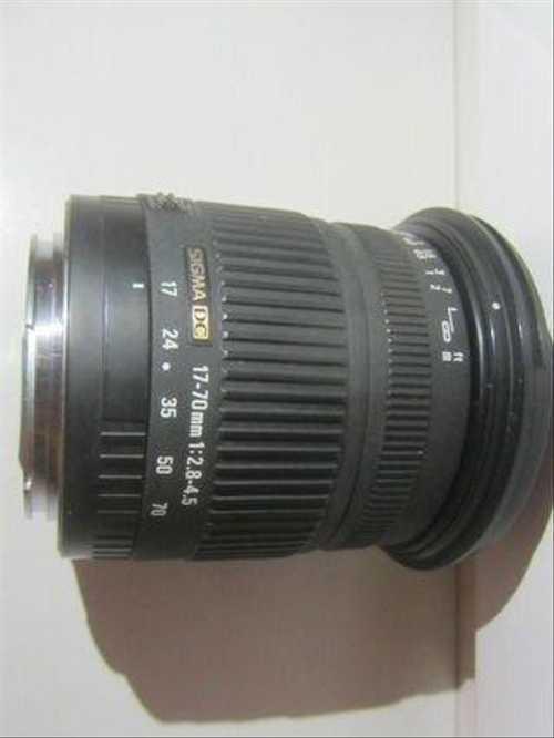 Sigma 17-70mm f/2.8 для canon 72мм