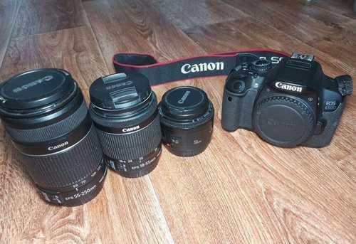 Фотоаппарат Canon eos 650d + комплект оптики