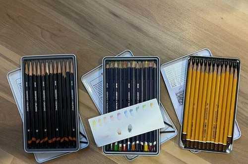 Акварельные карандаши, черографитные (набор)