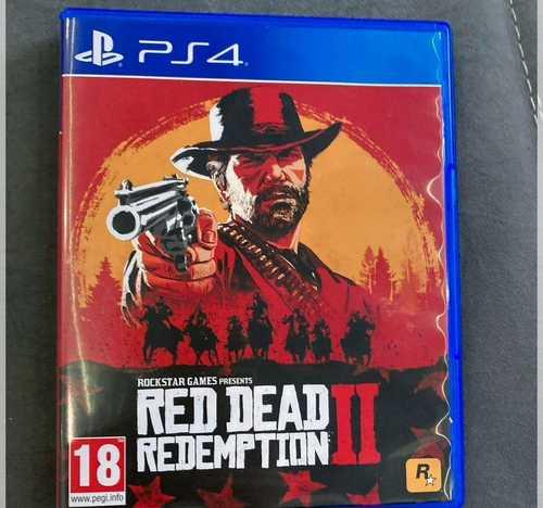 Диски на ps4 red dead redemption 2 почти новый