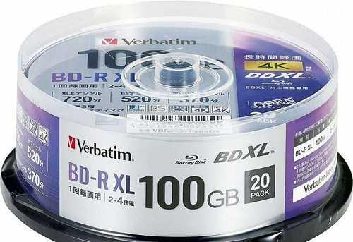 Диски verbatim Blu-Ray BD-R XL 100Gb