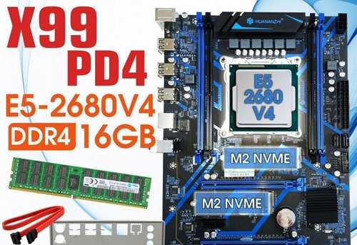 Комплект x99 PD4 + 2680v4 + 16гб DDR4