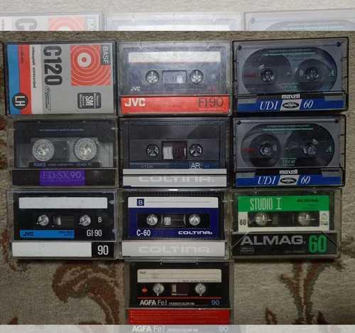Аудиокассета basf, agfa, almag, raks