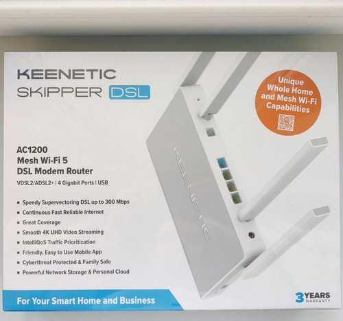 Wi-Fi Роутер Keenetic Skipper DSL KN-2112 Новый