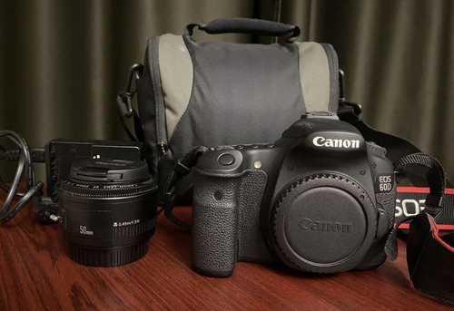 Зеркальный фотоаппарат Canon 60D + объектив