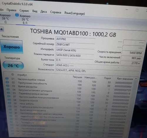 Жесткий диск 1 тб 2.5 (1000gb)