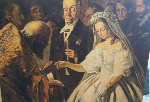 Картина маслом на холсте "Не равный брак"