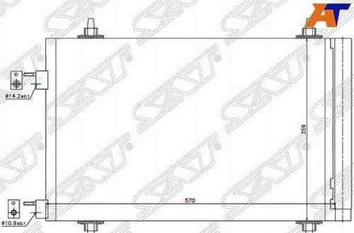 Радиатор кондиционера citroen C4, citroen C4 04-11