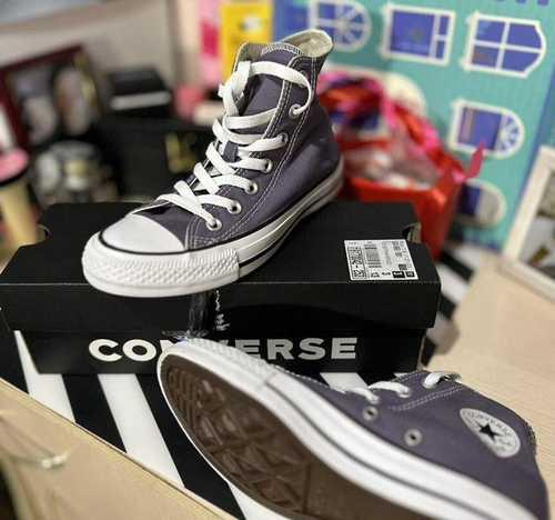 Кеды converse all star фиолетовые высокие