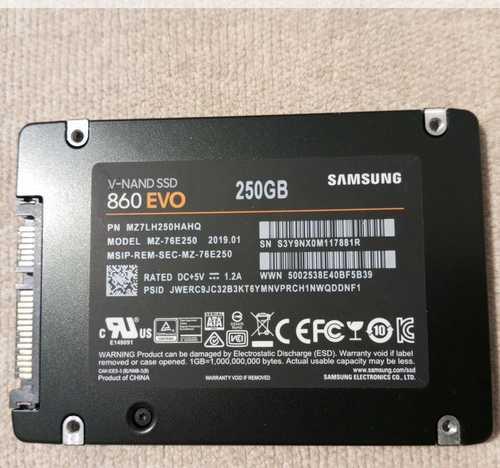 SSD Samsung 860 EVO 250 Gb