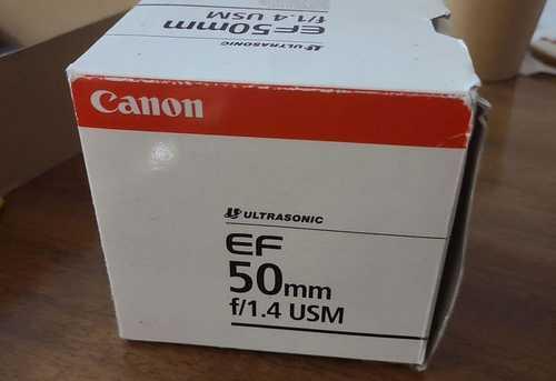 Объектив canon 50mm f/1.4USM