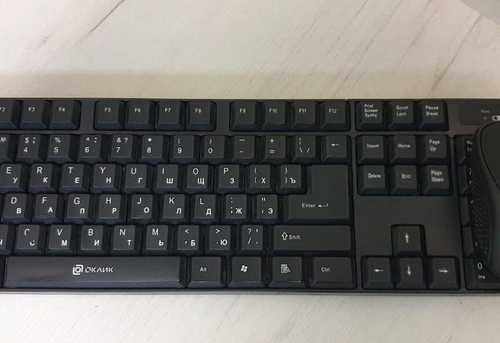 Беспроводная клавиатура+мышь oklick (с3655)