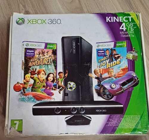 Xbox 360 kinect + 3 игры