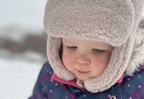 Детская зимняя шапка-ушанка