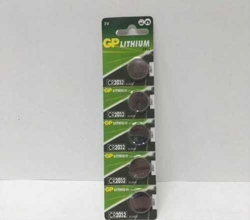 GP2032 Батарейки таблетки GP Lithium 5 шт (wy-0317
