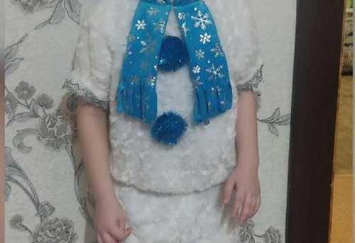 Новогодний костюм снеговика на рост 104-116р
