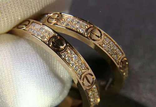Золотое кольцо Love, small, золото, 0,27ct