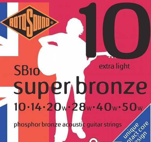 Струны Rotosound SB10 strings phosphor bronze