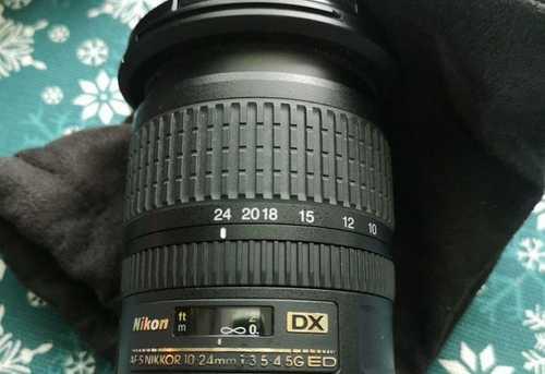 Nikon DX AF-S nikkor 10-24mm 3.5-4.5G ED