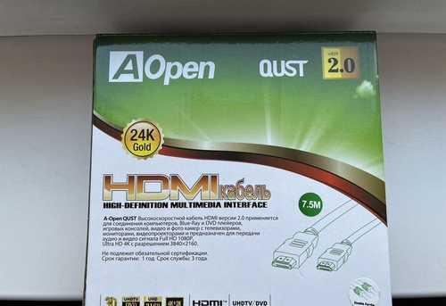 Кабель hdmi aopen acg711d 7.5 метра