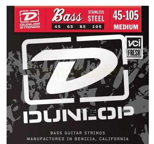 Струны для бас-гитары dunlop DBS45105