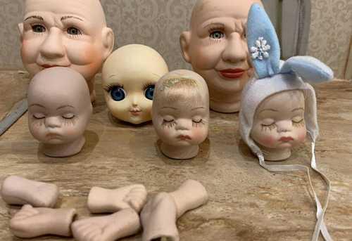 Голова фарфоровой куклы