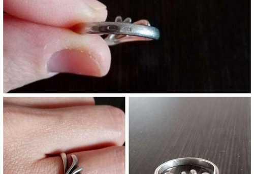 Серебряное кольцо женское 18 р-р