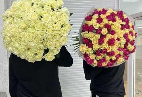 Цветы букеты с доставкой 101 роза Голландия