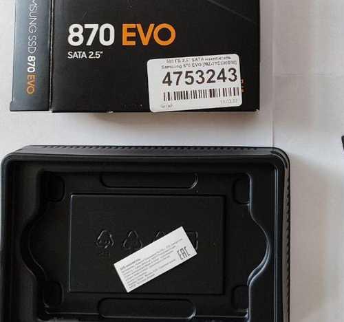 SSD накопитель Samsung 870 EVO MZ-77E500BW 500гб