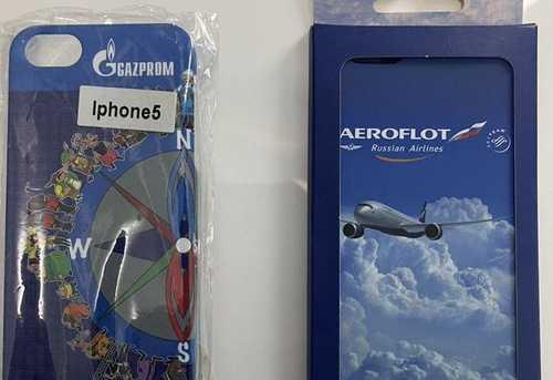 Чехлы Газпром и Аэрофлот на iPhone 5 и 6s коллекц