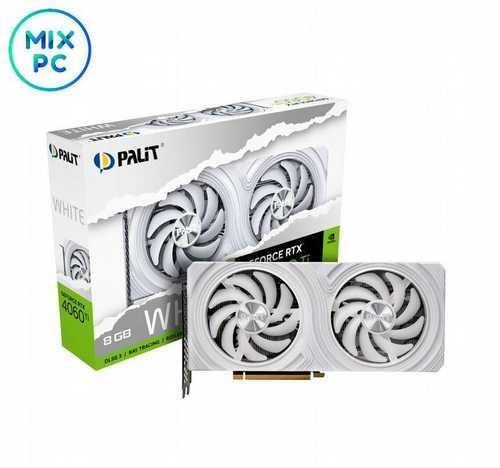 Видеокарта RTX4060Ti 8GB Palit Dual White NE6406T019P1-1048L