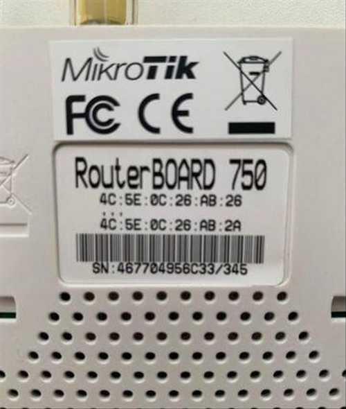Микротик mikrotik routerboard 750