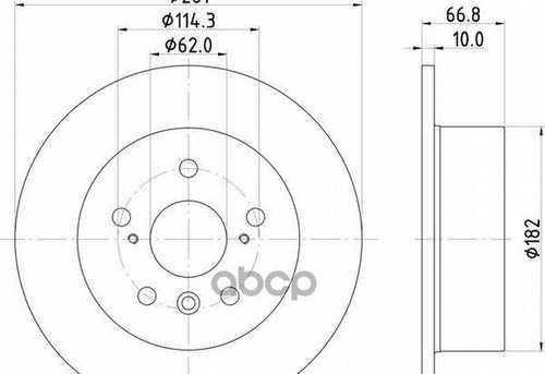 Диск тормозной зад ND1077K ND1077K nisshinbo